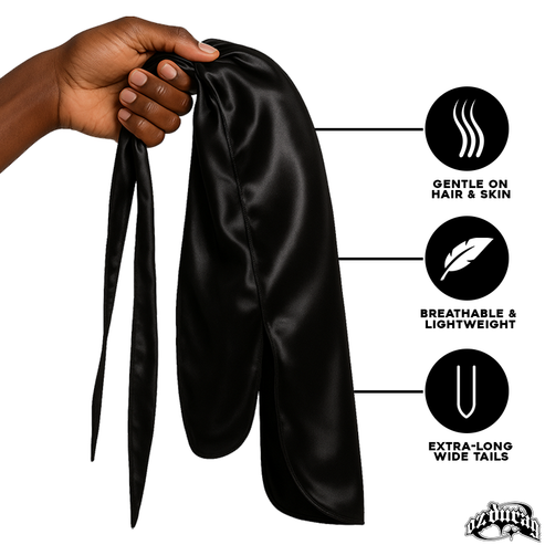 Black Silk Durag | #1 In New Zealand | OZ Durag
